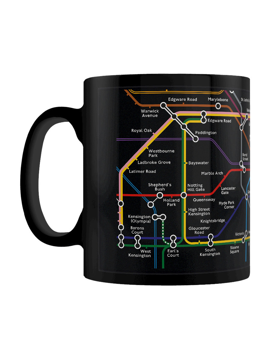 Tube Map, TFL Black Mug