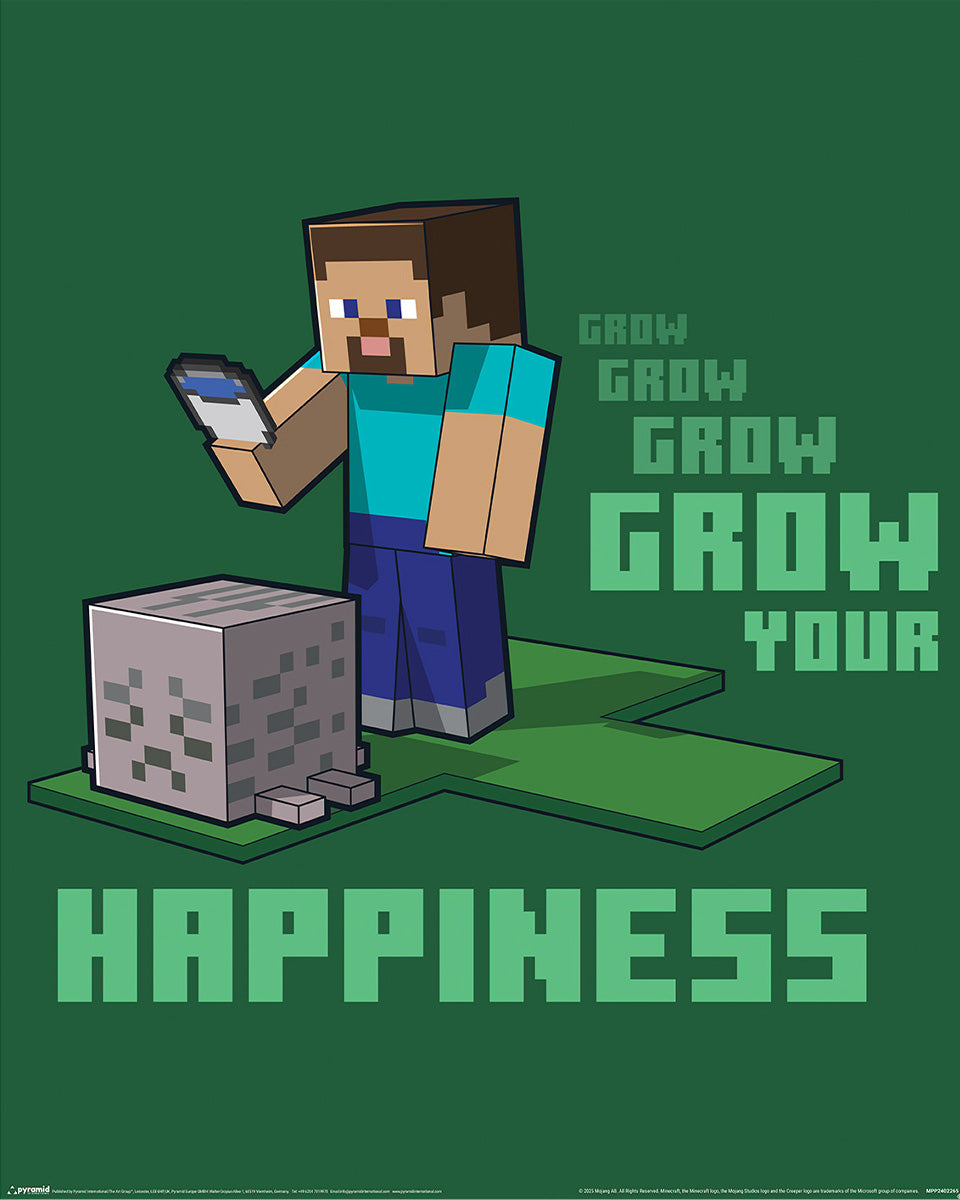 Grow Your Happiness, Minecraft Mini Poster