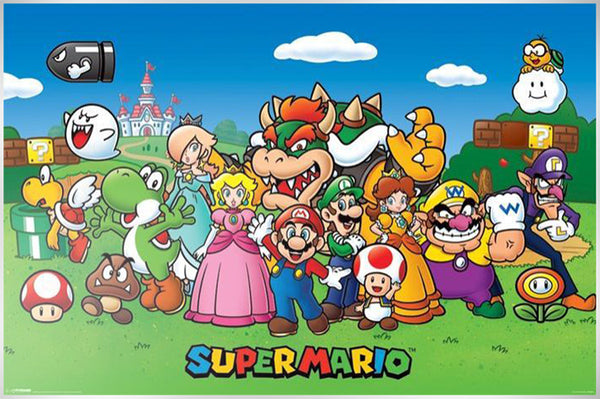 Super Mario Collage, Mushroom Kingdom Poster
