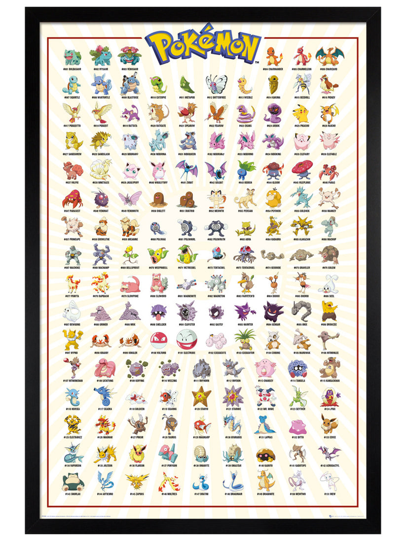 Original 151, Pokemon Kanto Poster